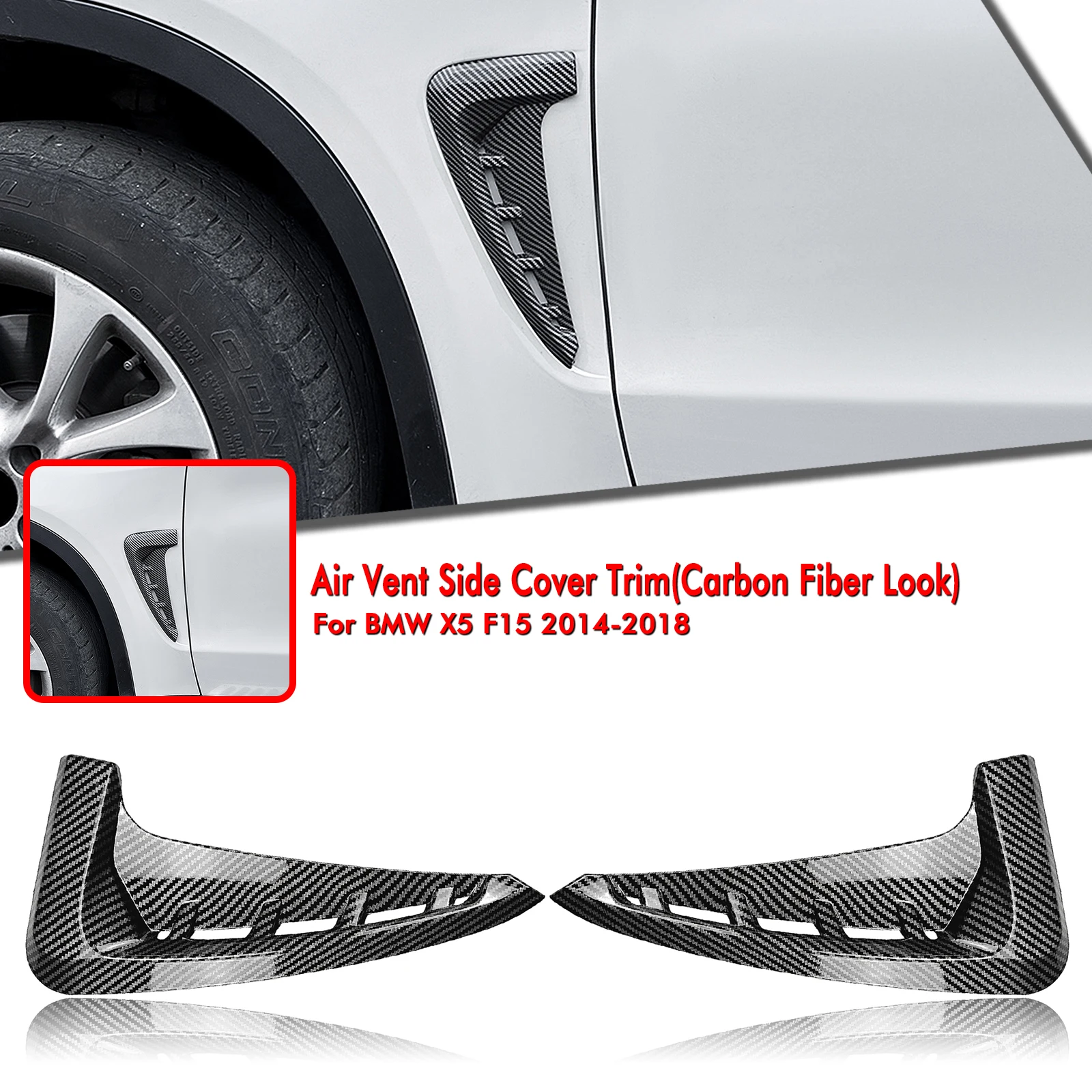 Front-Side-Air-Vent-Trim-Cover-For-BMW-X5-F15-M-Sport-2014-2018-Carbon ...