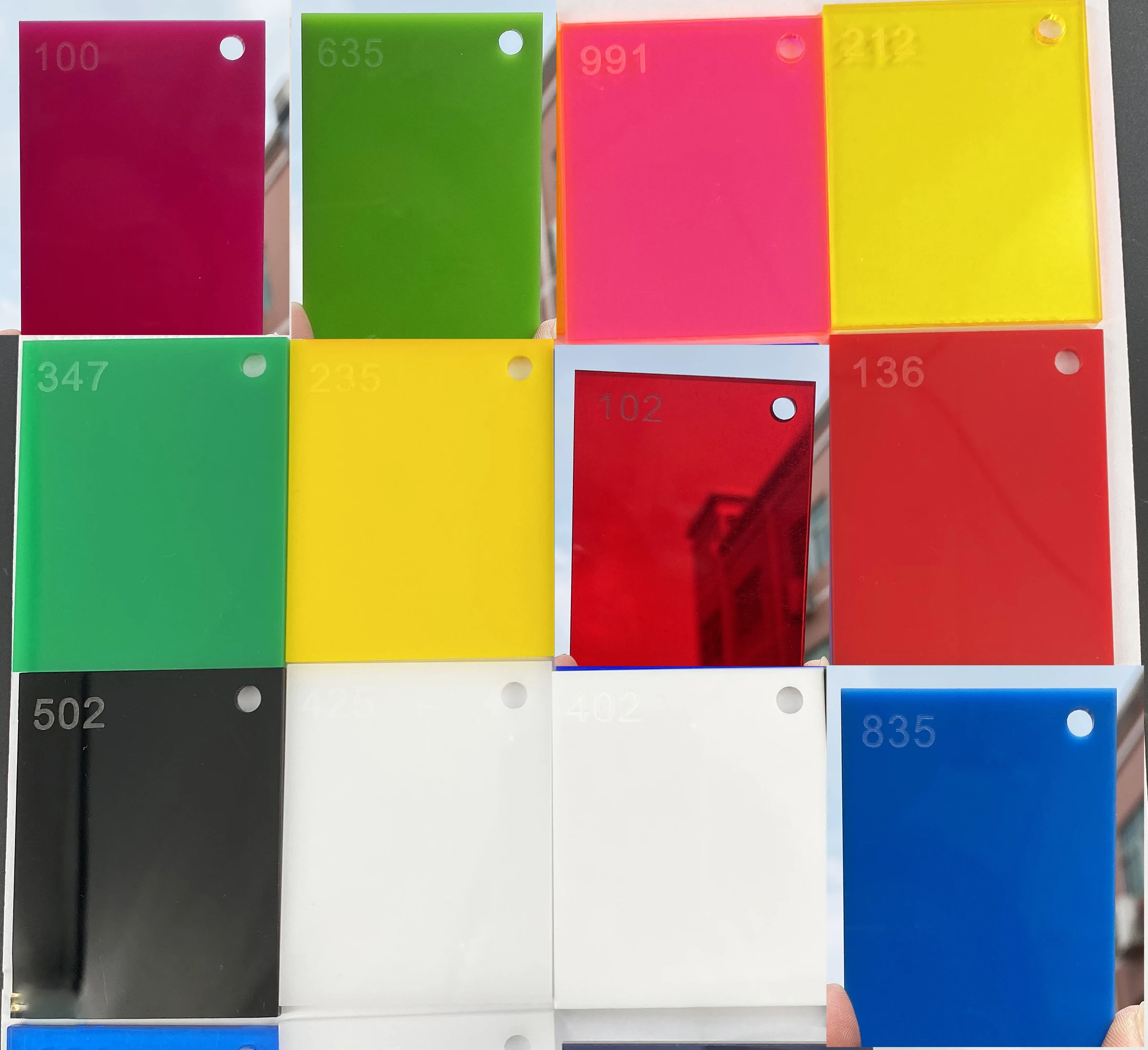 3MM Colorful Translucent Acrylic Board /PMMA/Plexiglass Tinted Plate ...