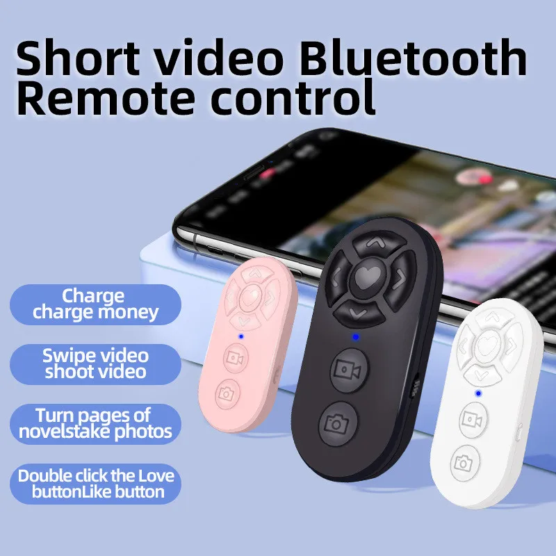 Universal-Bluetooth-Video-Remote-Control-Compatible-7-Button-Wireless ...