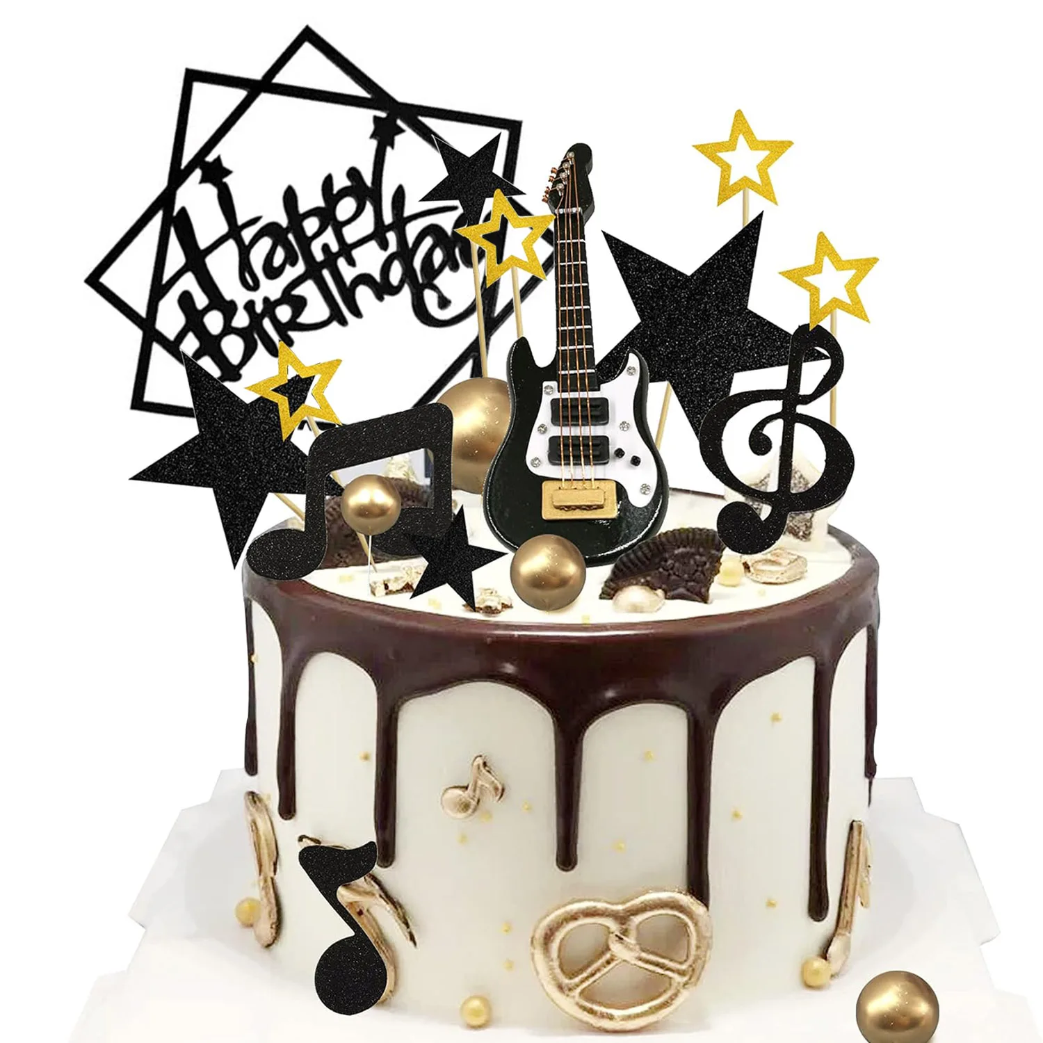 22PCS-Guitar-Cake-Toppers-Music-Note-Birthday-Cake-Toppers-1-12-Guitar ...
