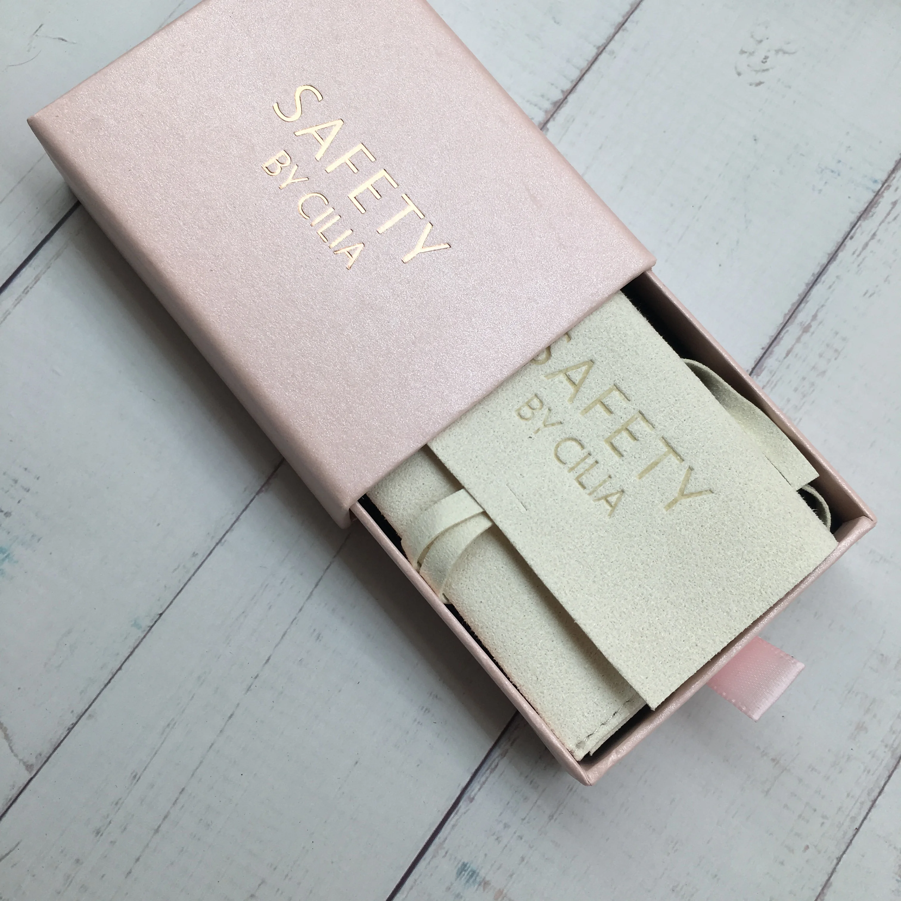 100Pcs Custom Logo Drawer Paper Boxes with Microfiber Velvet Packaging ...