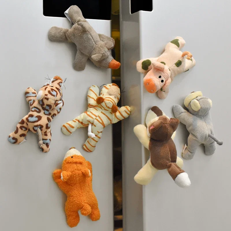 Cute-Animals-Plush-Refrigerator-Sticker-Cute-Creative-Post-Magnetic ...