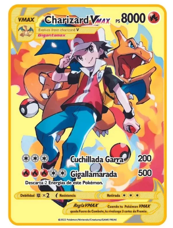 English Metal Card Letters VMAX Charizard GX Pikachu Mewtwo cartas ...