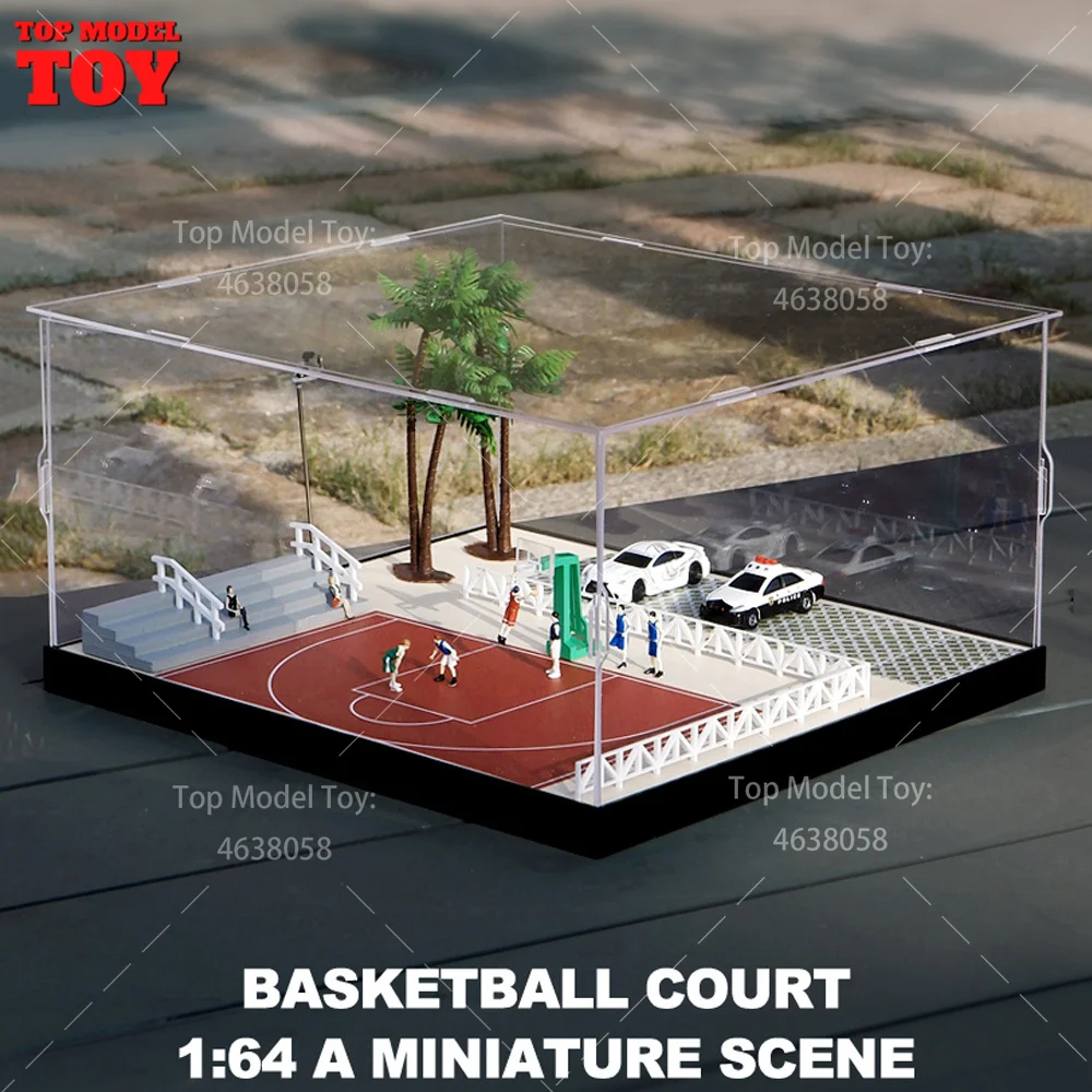 1-64-Scale-Simulate-Miniature-Scene-Model-35x32x18-5cm-Basketball-Court ...