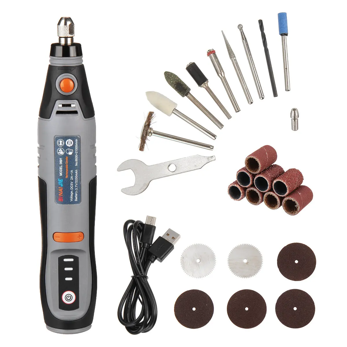Mini-Cordless-Rotary-Tool-3-Speed-Power-Rotary-Kit-LED-Light-USB ...