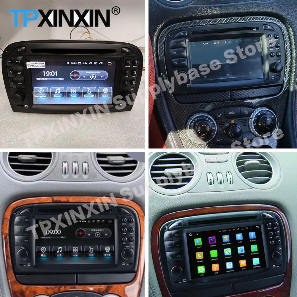 64G Carplay Car Radio Stereo Receiver Android For Benz SL R230 2001 ...