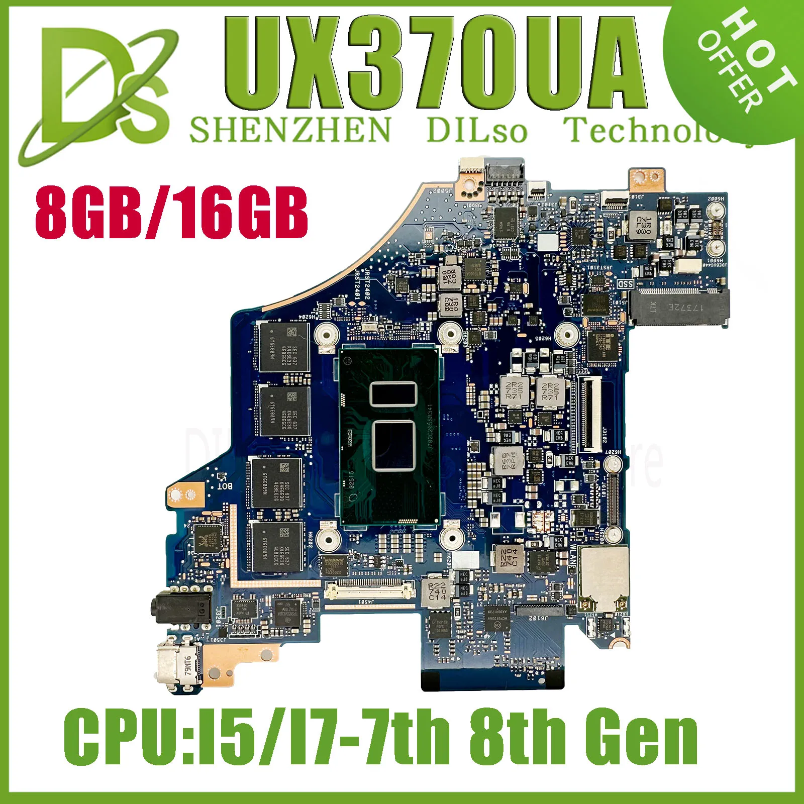 ASUS Zenbook Flip S Q325UAR UX370UAF UX370UA UX370U 노트북 마더보드 I7- I5 7th ...