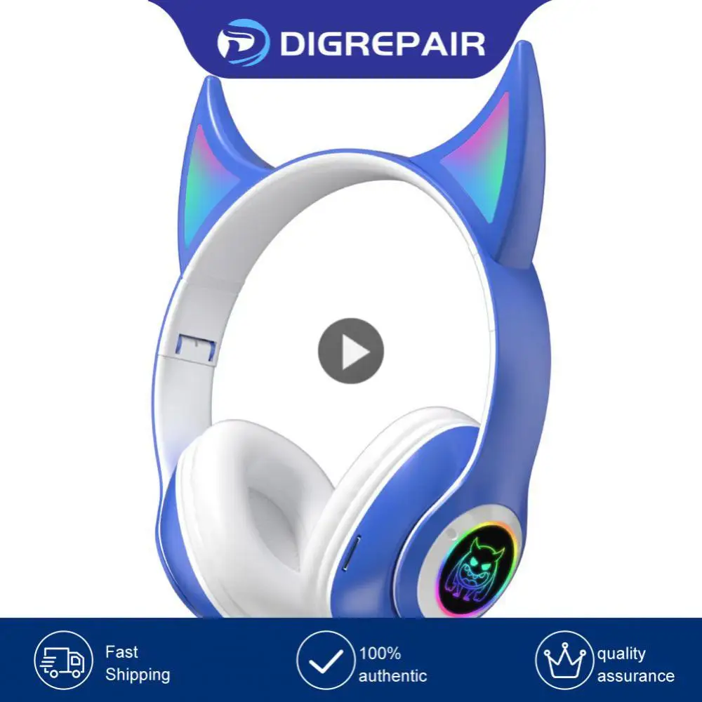 Auriculares-inal-mbricos-con-orejas-de-diablo-para-ni-os-aud-fonos-con ...