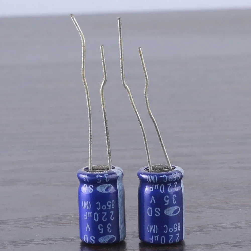 10pcs SAMWHA SD 220uF 35v Audio electrolytic capacitor 85℃ 8*11.5mm