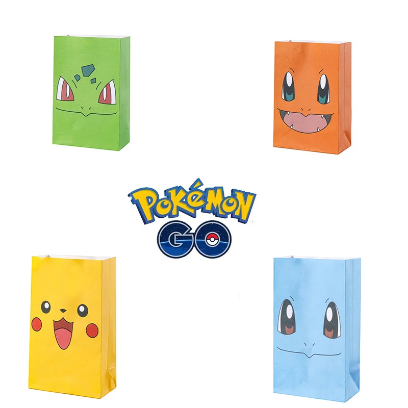 Pokemon Birthday Bags Theme Cartoon Candy Party Environmental Friendly ...