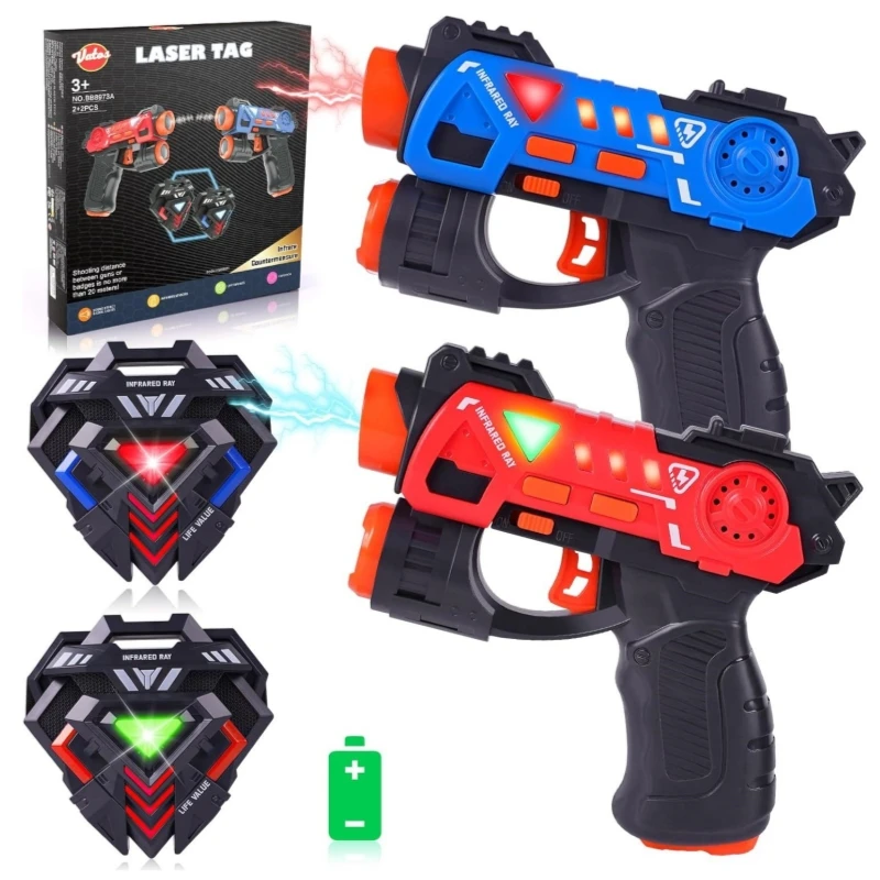 VATOS Infrared Laser Tag Guns Set Toy Mini Pistol Kids Indoor Outdoor ...