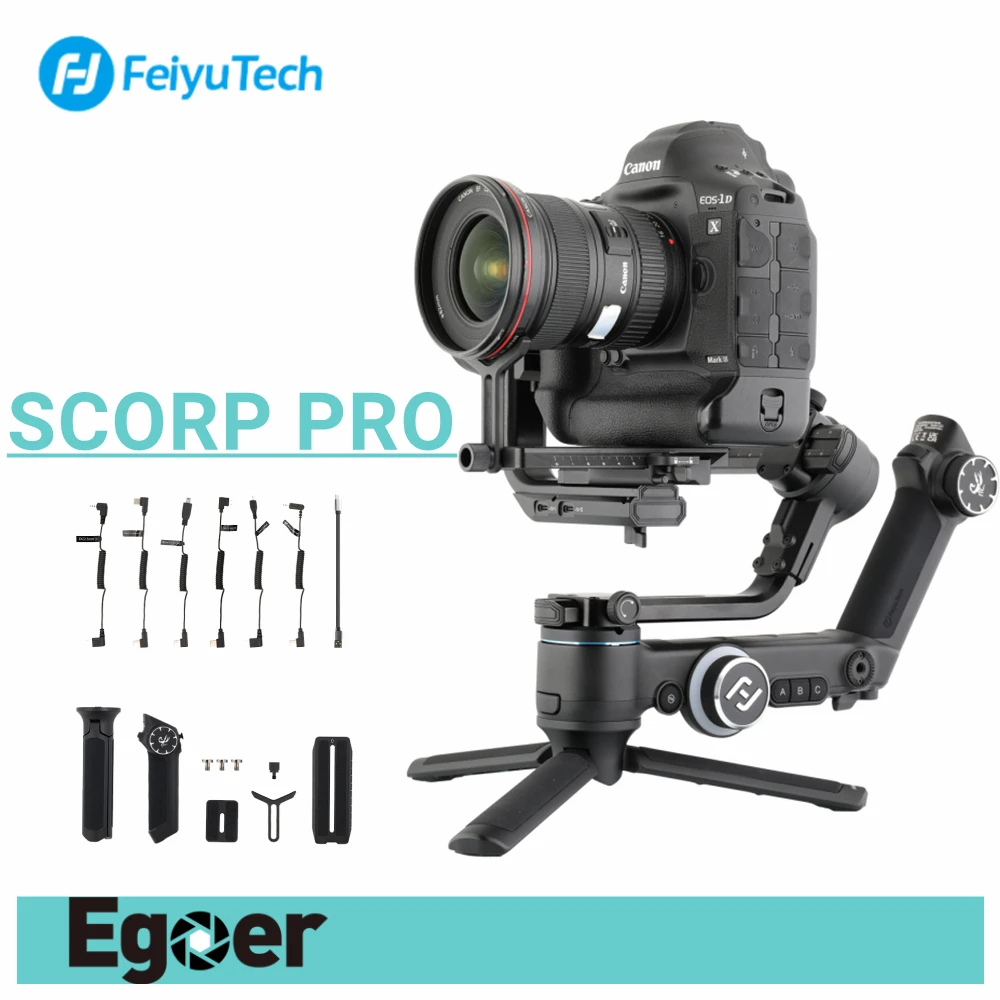 FeiyuTech-SCORP-Pro-3-Axis-Camera-Gimbal-Stabilizer-for-DSLR-Mirrorless-Cameras-10-6lb-Load ...