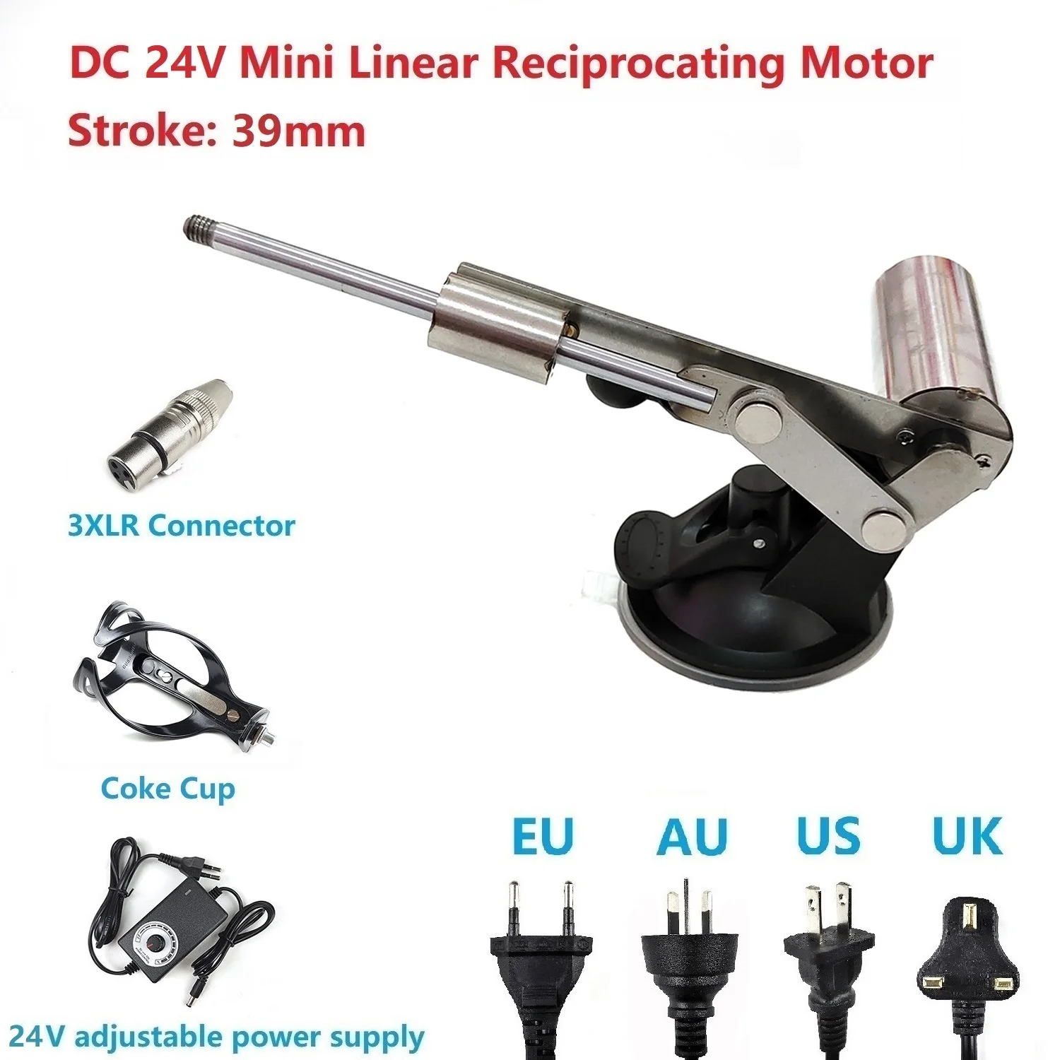 Mini-Telescopic-Linear-Actuator-3XLR-Connector-Suction-Cup-39mm-Stroke ...