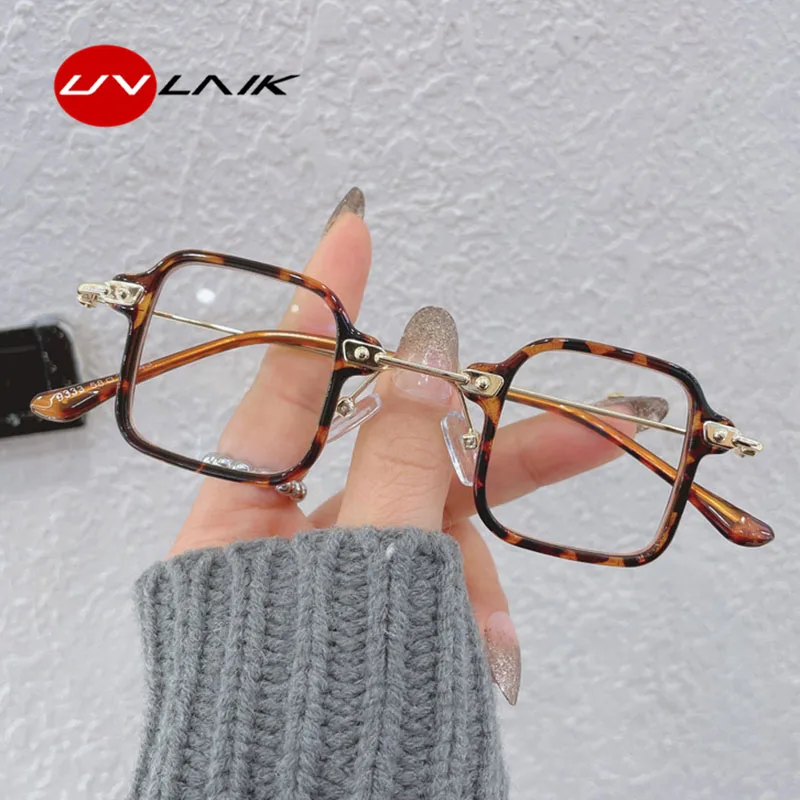 UVLAIK Small Square Sunglasses Men Women Myopia Optical Glasses Frame ...