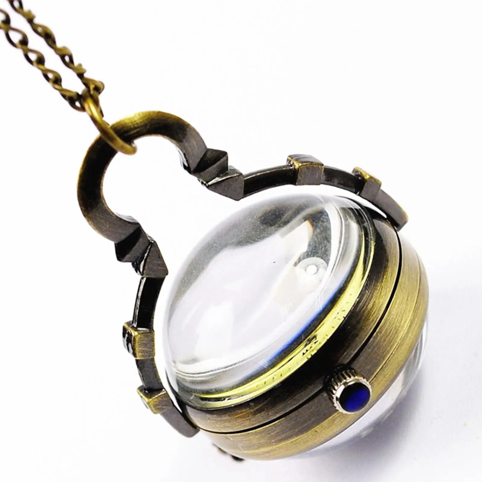 Pocket-Watch-Roman-Numerals-Scale-Alloy-Concave-and-Convex-Mirror-Retro ...
