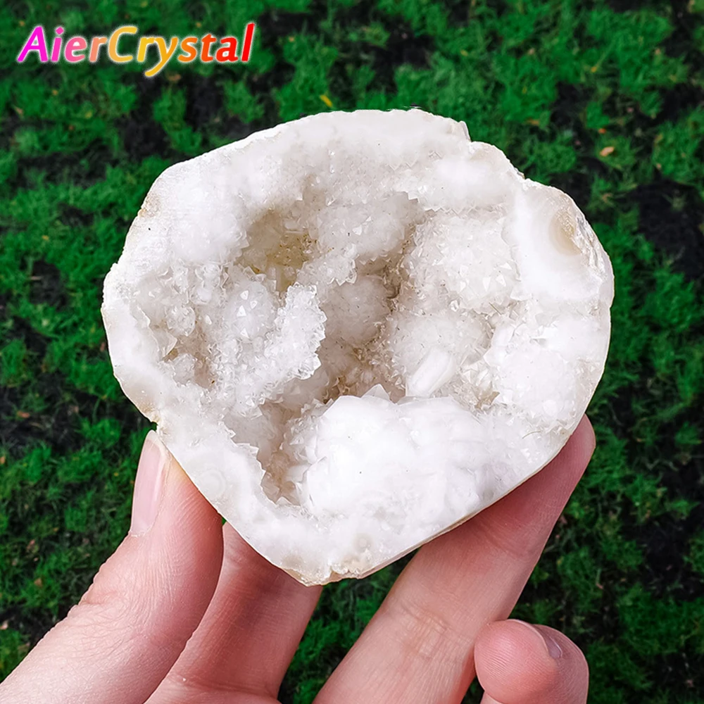 gata-natural-Geode-Decora-o-Cristal-branco-Pedra-bruta-Cornucopone ...