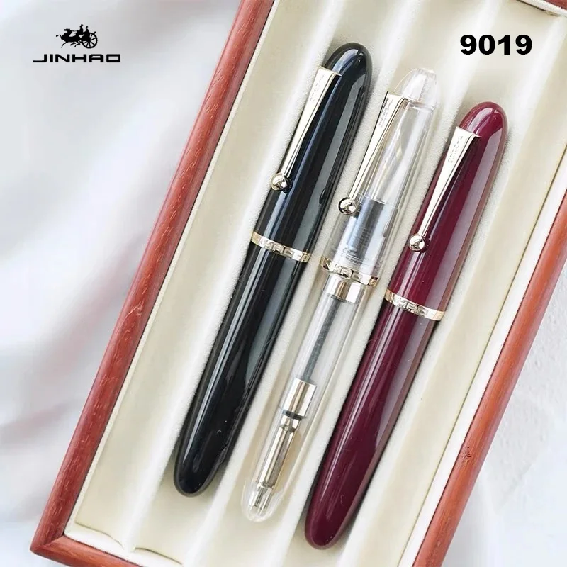 JinHao-9019-Fountain-Pen-Acrylic-Transparent-Spin-Pen-40MM-Nib ...