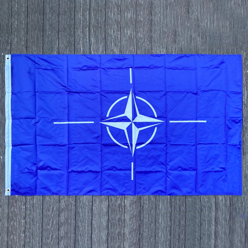 xvggdg 90 x 150cm North Atlantic Treaty NATO Flag Polyester NATO Banner