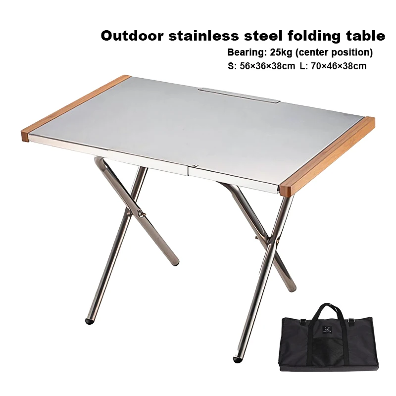 Outdoor-Portable-Stainless-Steel-Outdoor-Picnic-Barbecue-Table-Camping ...