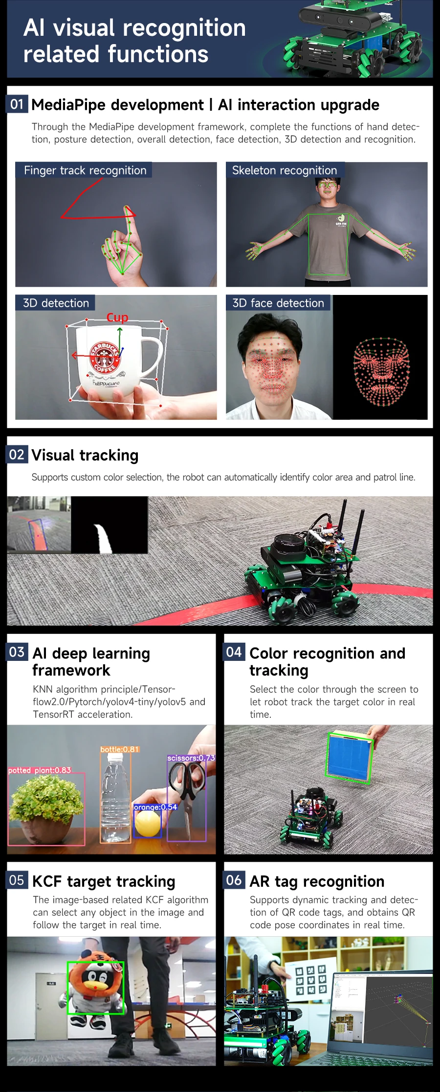 ROSMASTER X3 ROS2 Robot Smart Car con kit de aprendizaje electrónico de ...