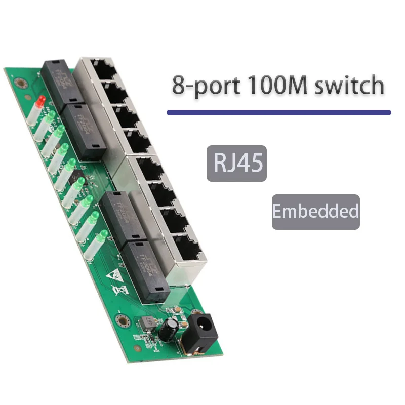 RJ-45-switch-Embedded-Internet-Splitter-8-Ports-100M-switch-Plug-and ...