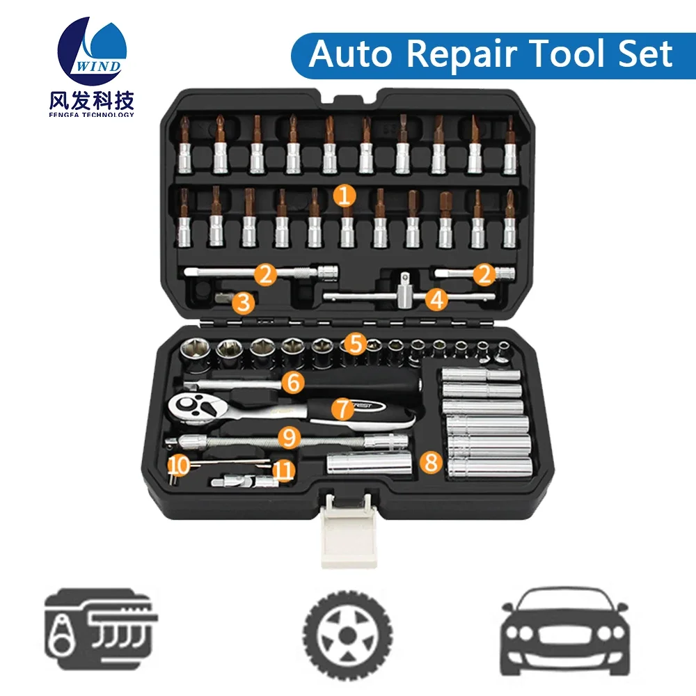 Juego-de-Herramientas-mec-nicas-automotrices-llave-de-trinquete ...