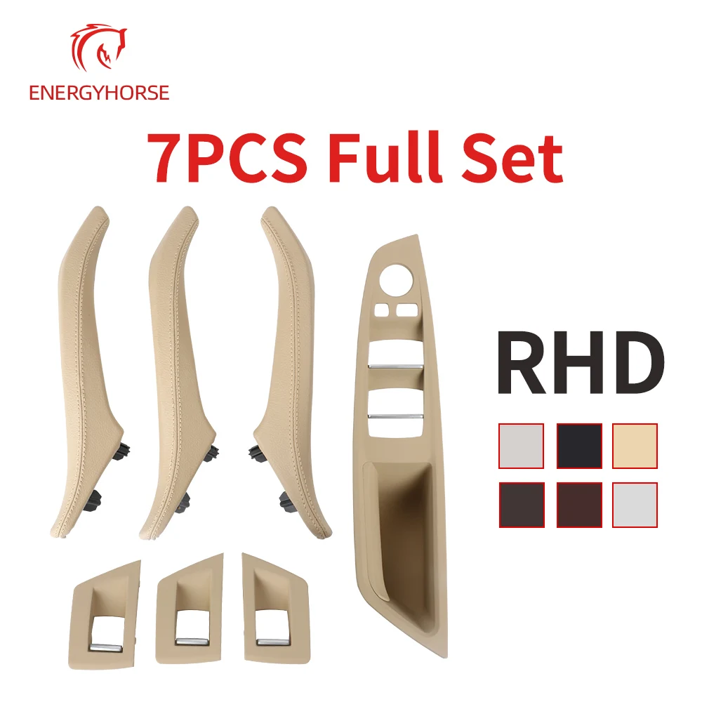 RHD-Car-Left-Right-Interior-Door-Leather-Handle-Assembly-Sets-For-BMW5 ...
