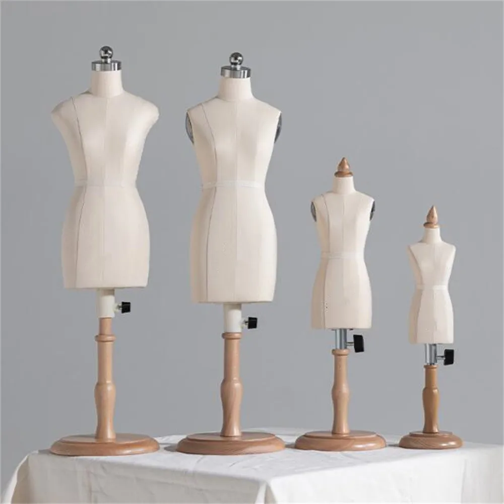 Female-Torso-Wooden-Sewing-Cloth-Mannequins-Body-Tripod-Stand-1-2 ...