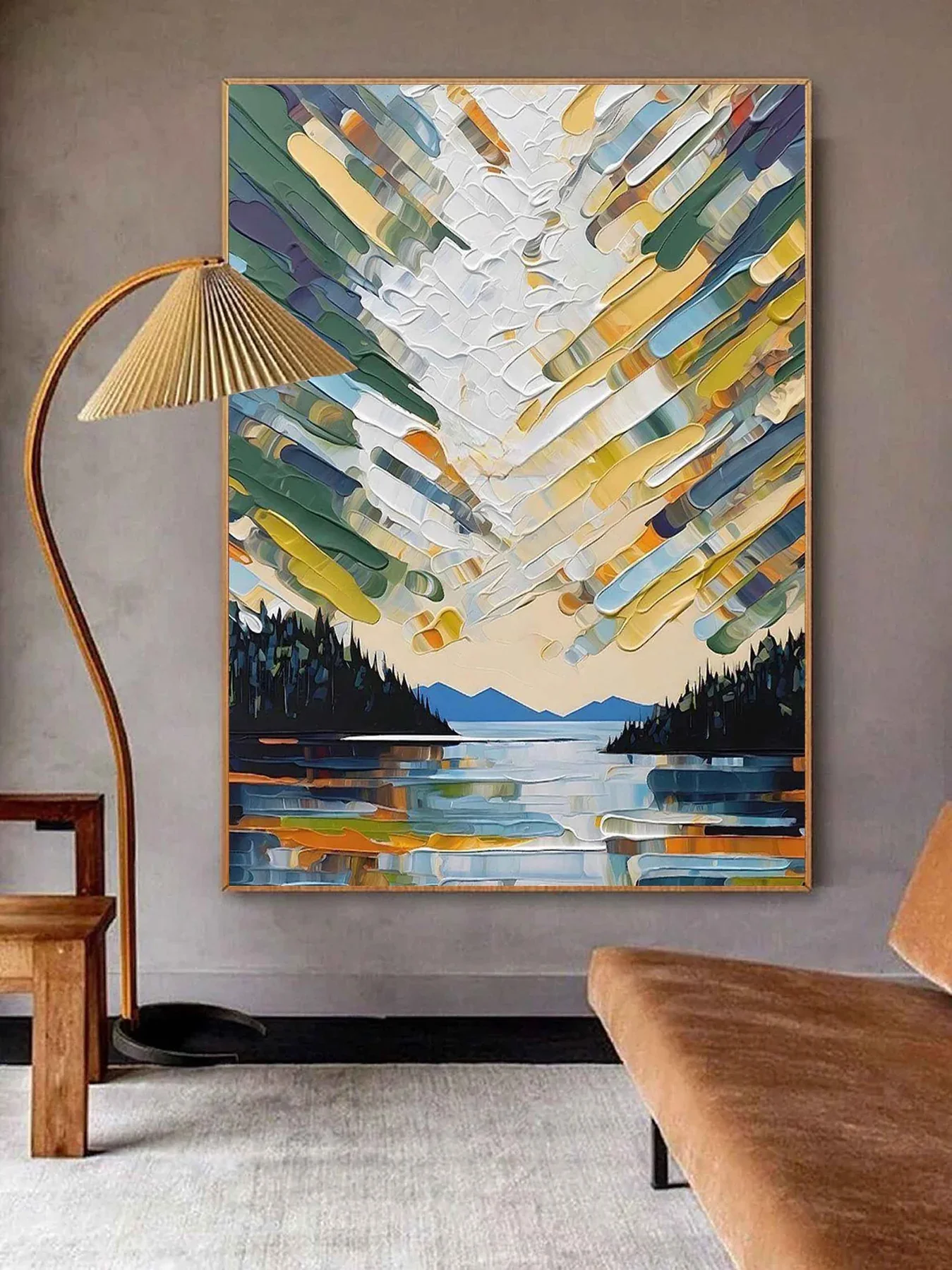 Colorful-Handmade-Oil-Painting-Wall-Art-3D-Large-Colored-Painting ...