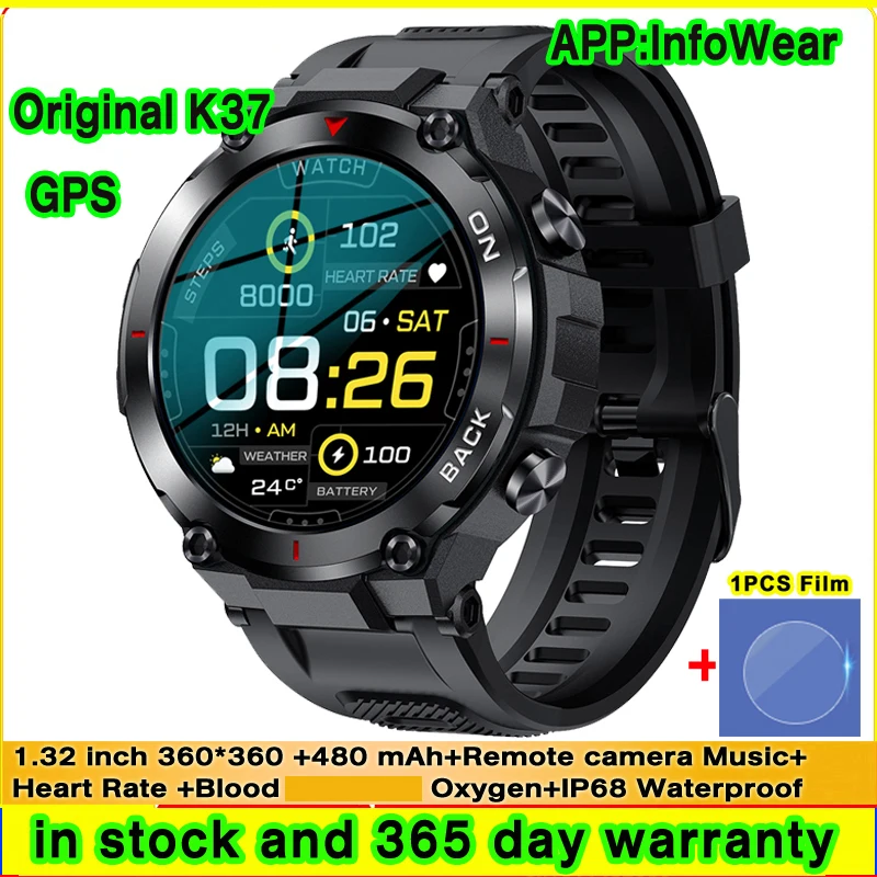 GPS-Original-K37-Smart-Watch-Men-480mAh-Heart-Rate-Monitor-Blood-Oxygen ...