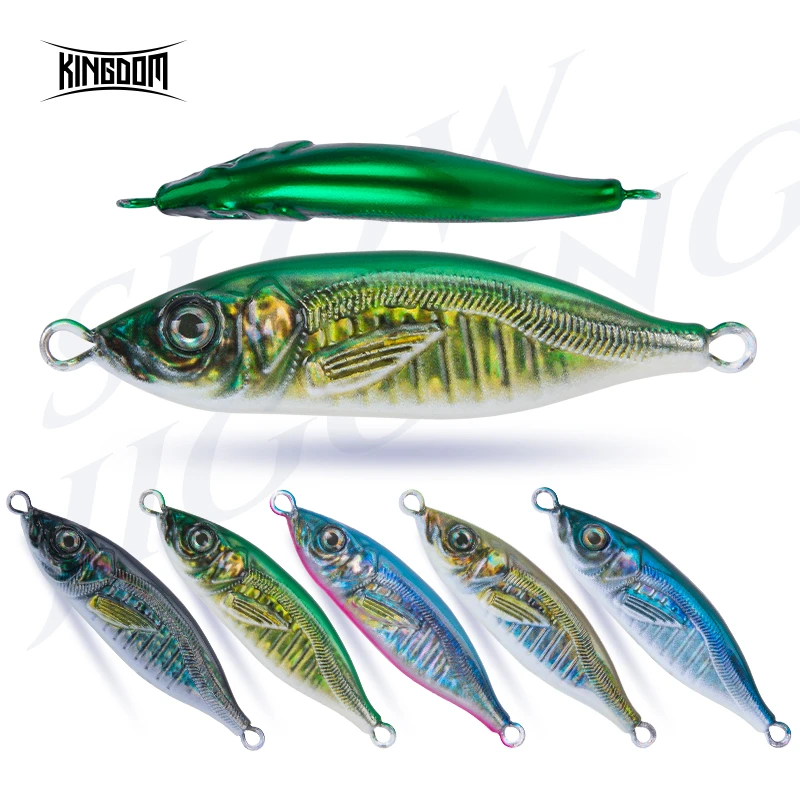 Kingdom S-shape Slow Jigging Lure 60g 75mm 80g 80mm Luminous Coating ...