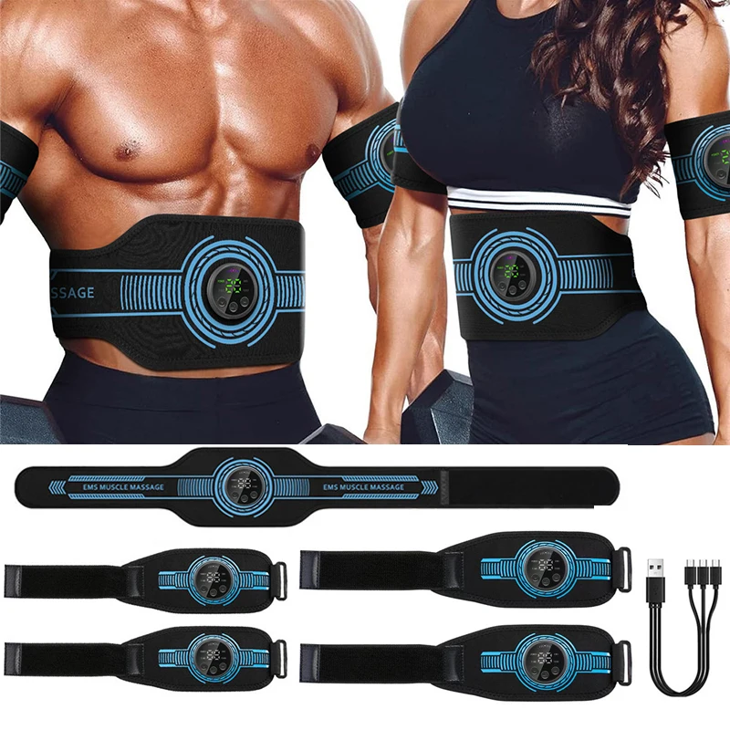 EMS-Muscle-Stimulation-Belt-Estimulador-ABS-El-trico-Treinador-EMS ...