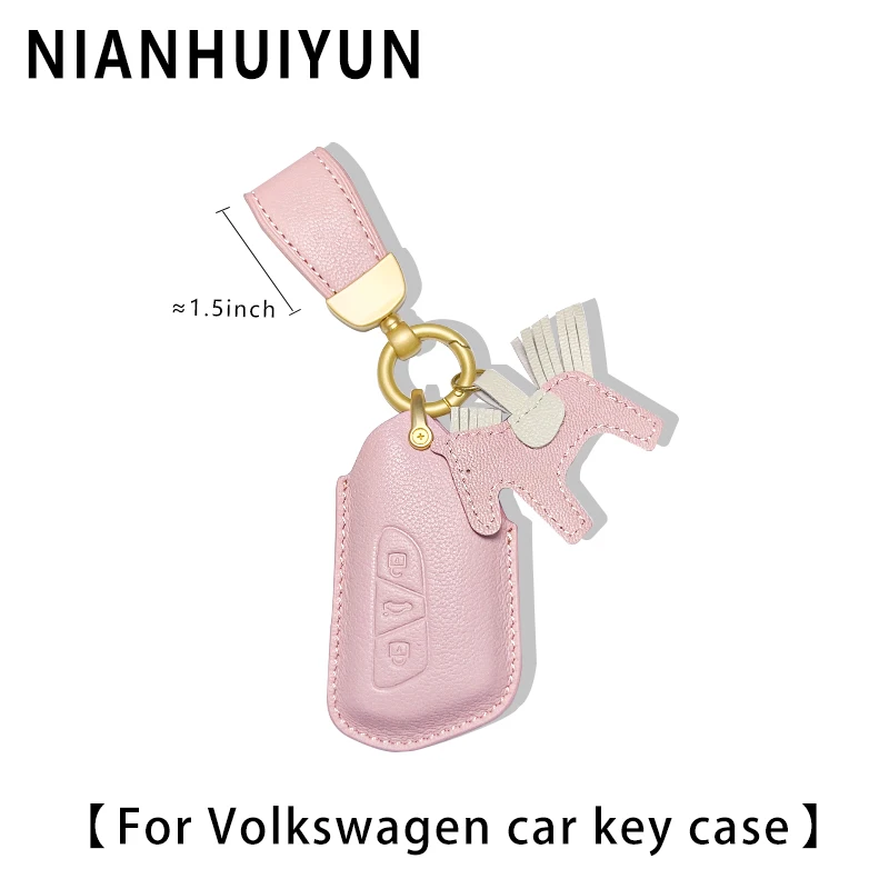 Leather-For-volkswagen-VW-Golf-8-Mk8-GTI-GTD-R-ID3-ID4-car-key-shell ...