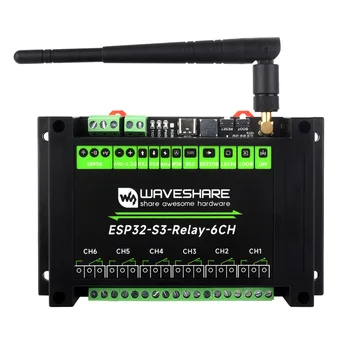 Waveshare Industrial 6-Channel ESP32-S3 WiFi Relay Module, Supports ...