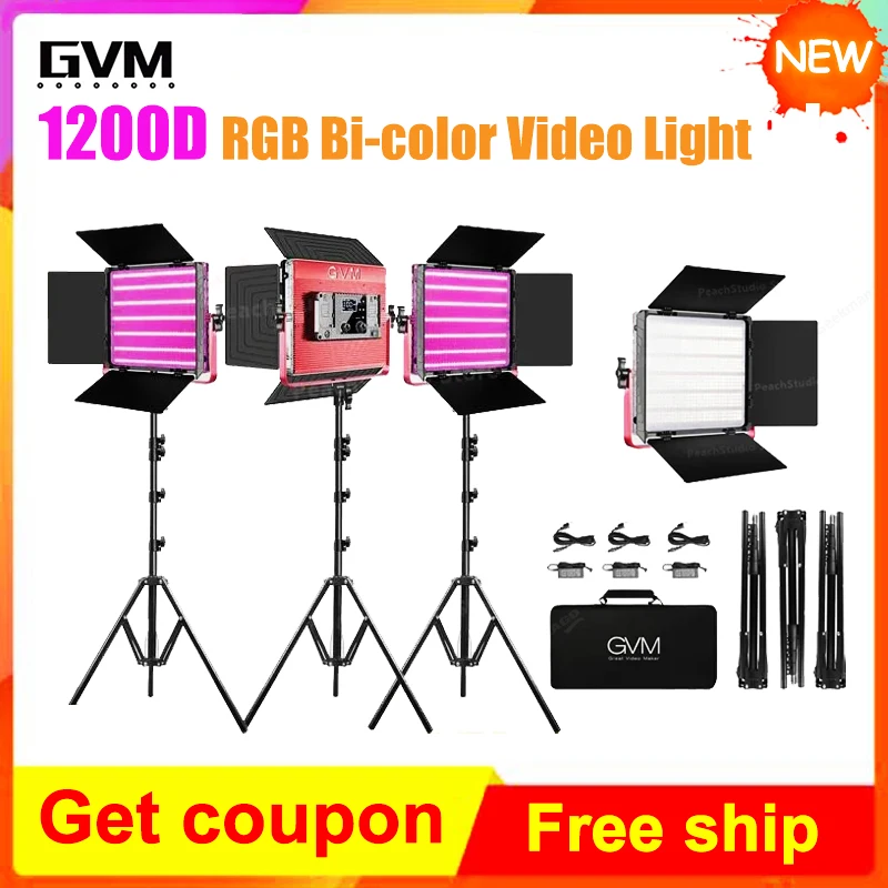 Painel-de-luz-LED-RGB-para-fotografia-GVM-1200D-Bi-Color-3200K-5600K ...