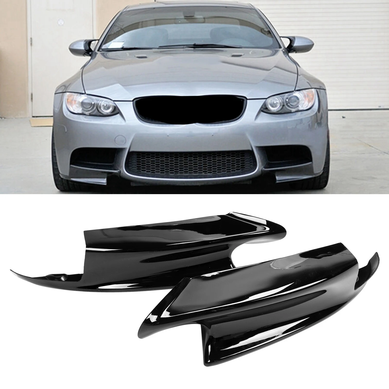 Front Bumper Diffuser Pair Front Bumper Spoiler Lip Deflector Splitter ...