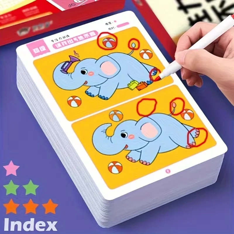 Find the Difference: Fun Focus Training Game with Erasable Picture ...