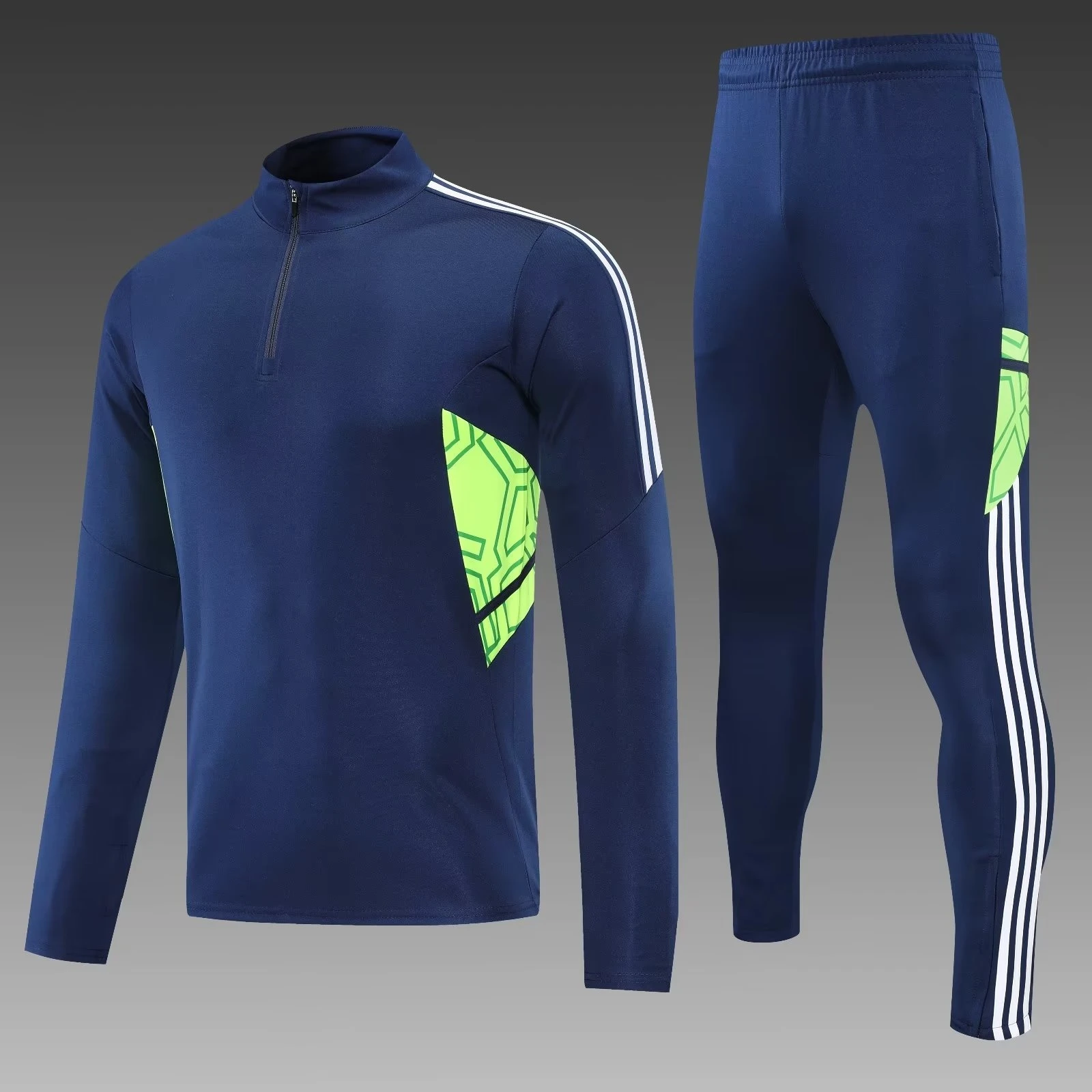 Long-sleeved-football-half-zipper-training-suit-for-men-s-customized ...