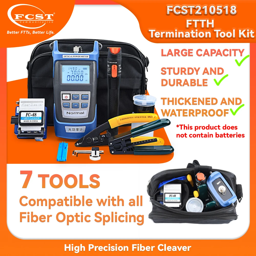 FCST-13Pcs-AUA-7S-FTTH-Fiber-Tool-Kit-avec-Fibre-Optica-Power-Meter ...