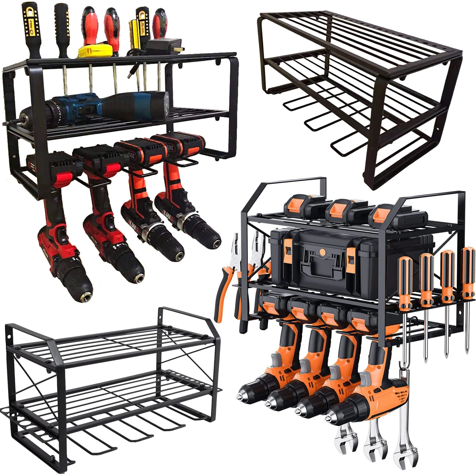 Hand-Power-Tool-Organizer-Rack-3-Layers-Wall-Mount-Workshop-Garage ...