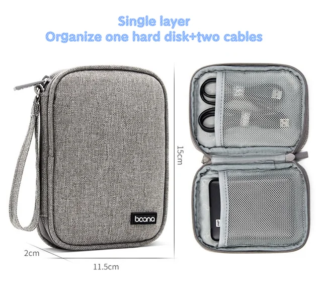 Travel Hard Drive Case 2.5 inches Carrying Hard Disk Storage Bag ...