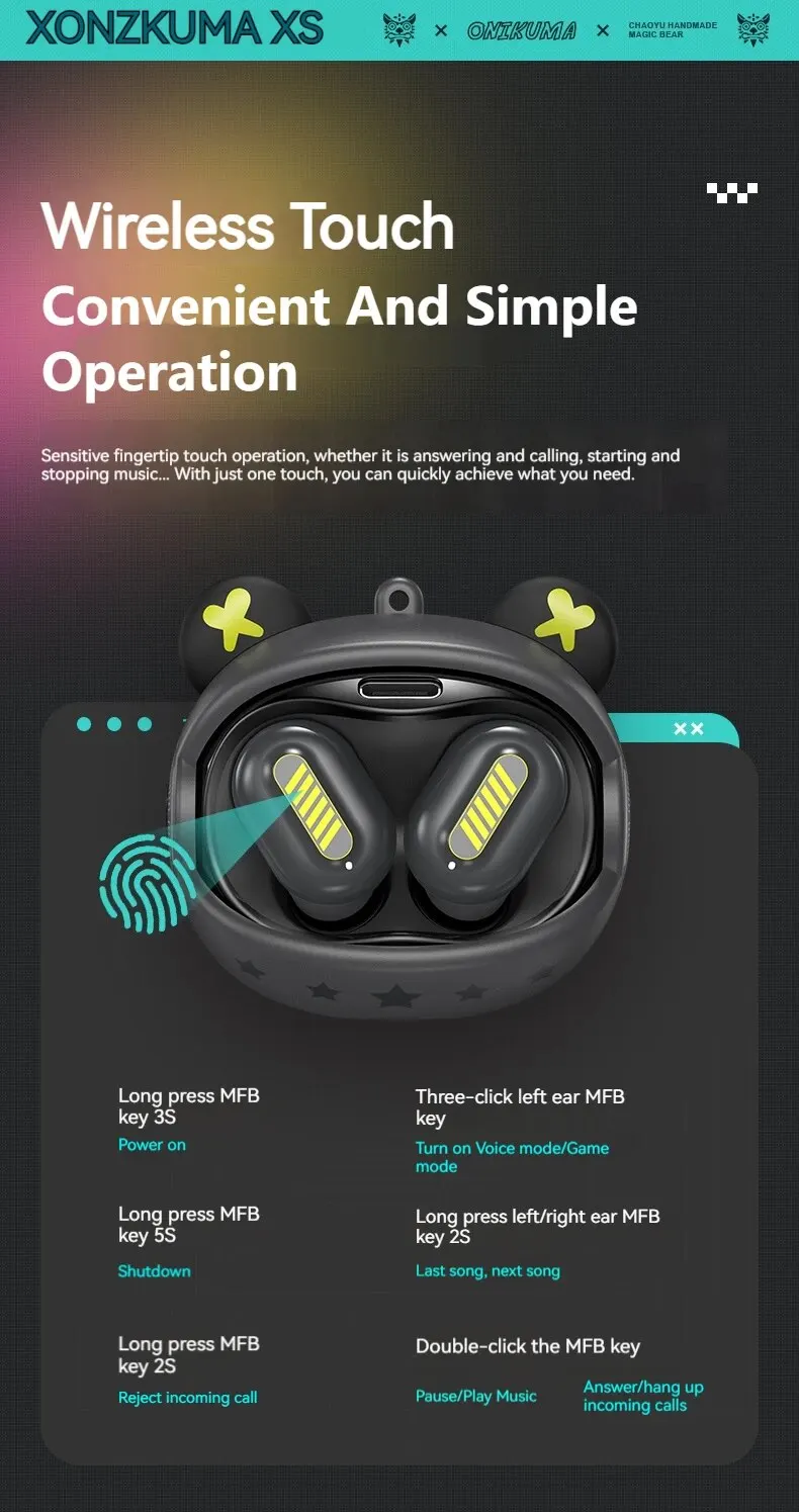 ONIKUMA Audífonos Bluetooth Onikuma T20 | falabella.com