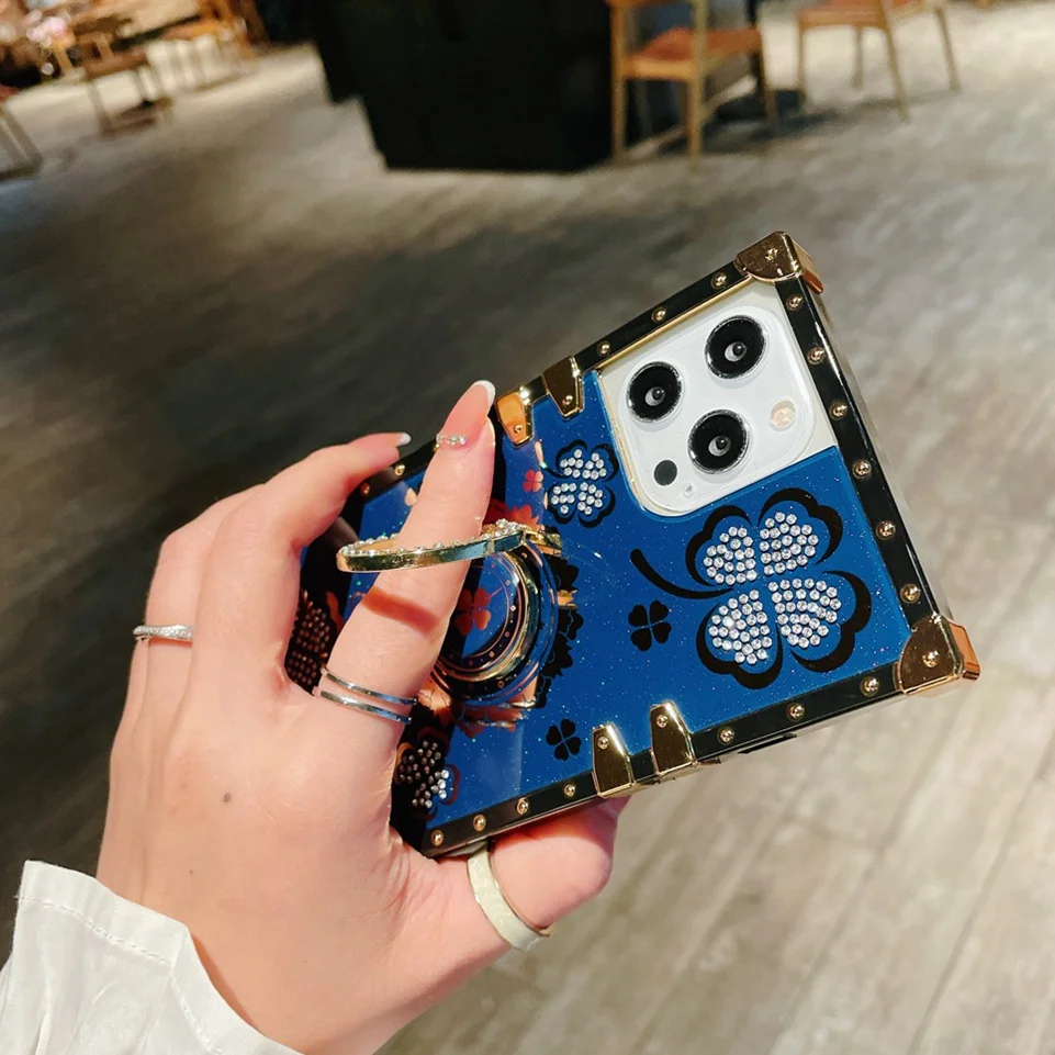Funda de teléfono con soporte de lujo para Samsung Galaxy S23 FE S21 ...