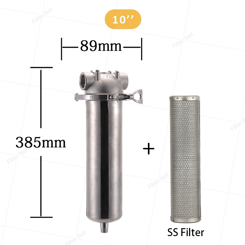 10-Inches-304-Stainless-Steel-Hot-Water-Filter-Housing-1-2-3-4-1-For ...