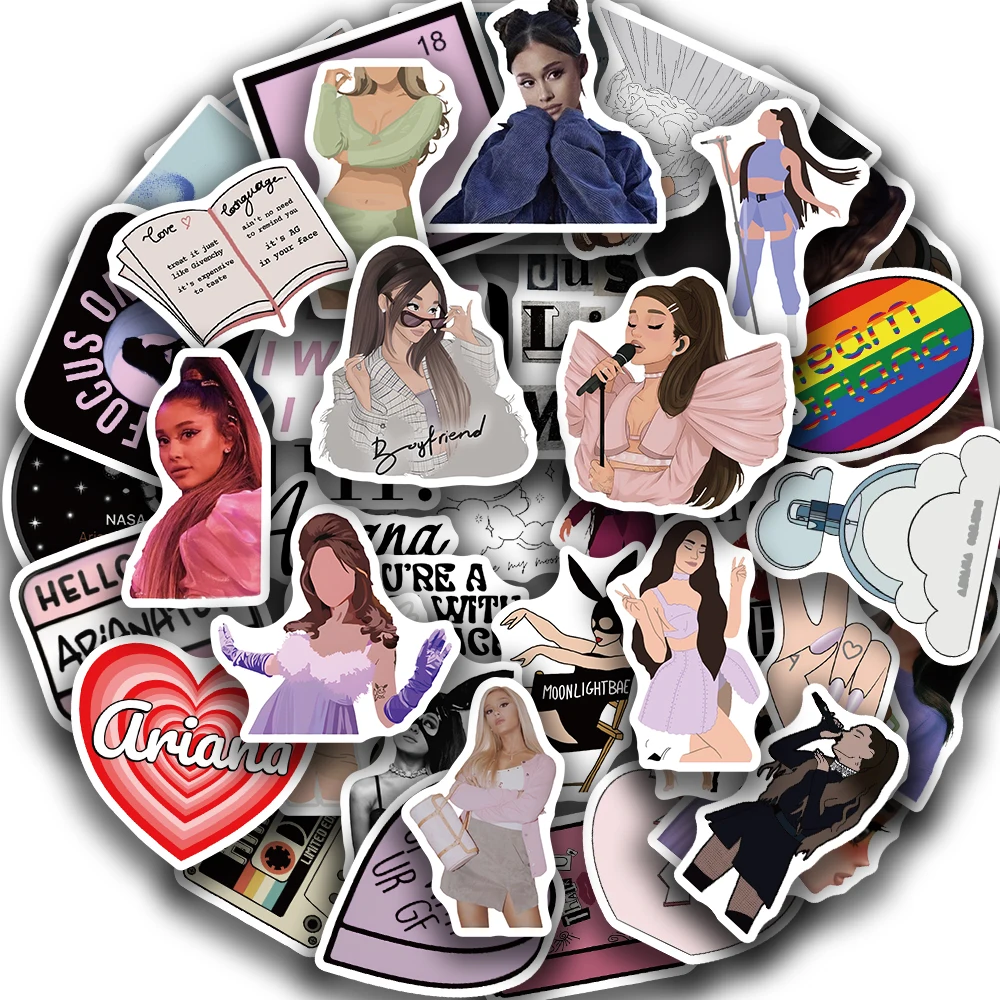50PCS-American-Singer-Ariana-Grande-Sticker-Graffiti-Crazy-Fans ...