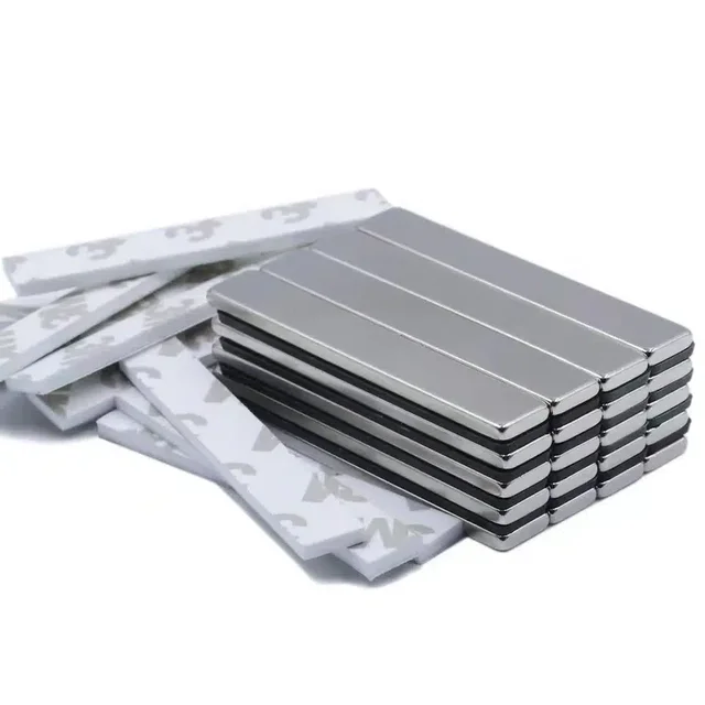 Strong Neodymium Bar Magnets With Double-Sided Adhesive, Rare Earth ...