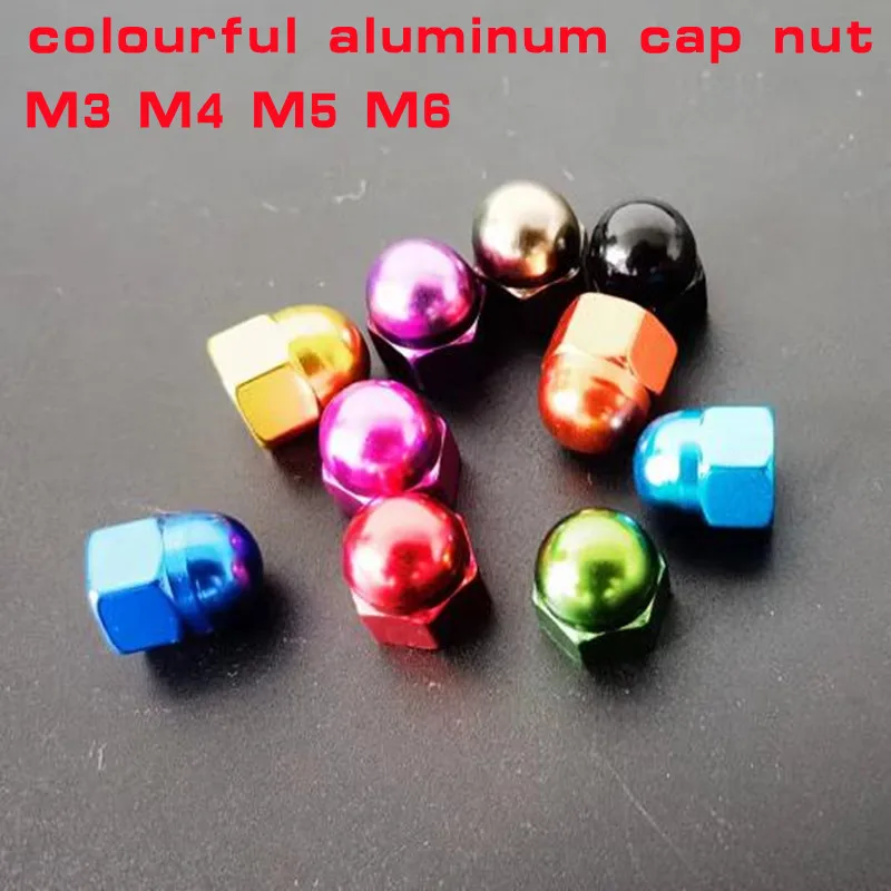 10pcs-Acorn-Cap-Nut-M3-M4-M5-M6-colourful-aluminum-Decorative-Cap-Nuts ...