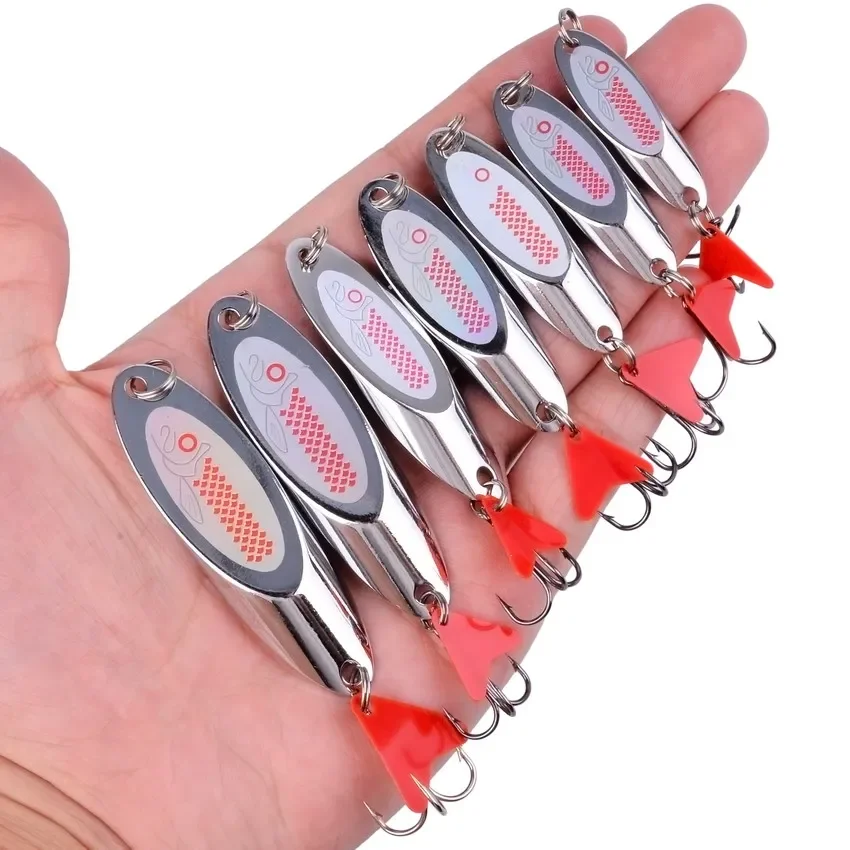 7-10-14-18-22-35g-Sliver-Sequins-With-Fishing-Lures-Spoon-Lure-Hard ...