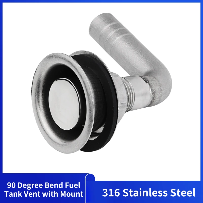 Marine-Boat-Crooked-GAS-Fuel-Tank-Air-Vent-Stainless-Steel-316-Flush ...