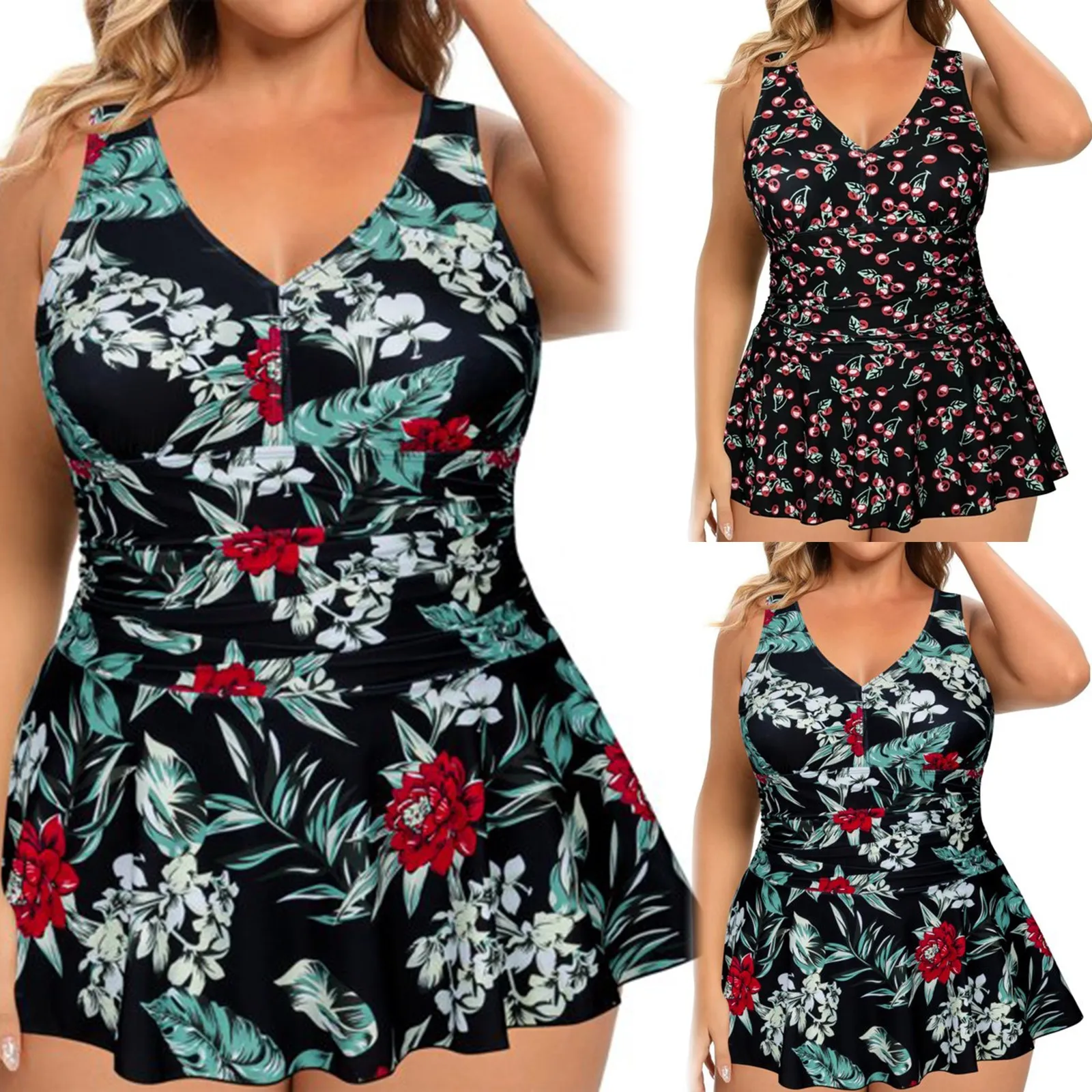 Women'S Large Size Printed Swimsuit Womens Swimsuits Two Piece Women ...